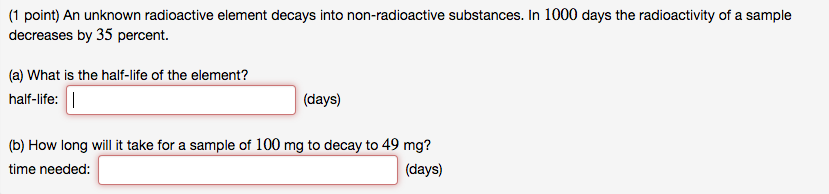 Solved An unknown radioactive element decays into | Chegg.com