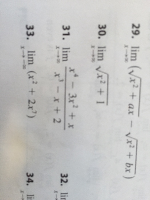 Solved lim x rightarrow x (squarerootx^2 + ax - | Chegg.com