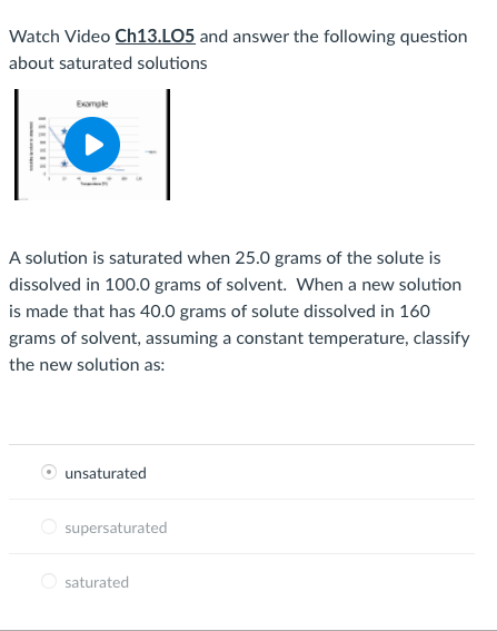 Solved A solution is saturated when 25.0 grams of the solute | Chegg.com