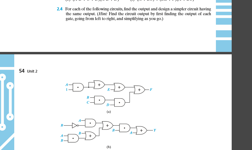Solved For Each Of The Following Circuits Find The Output 1094