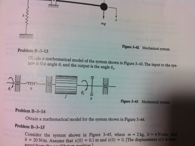 Obtain a mathematical model of the system shown in | Chegg.com
