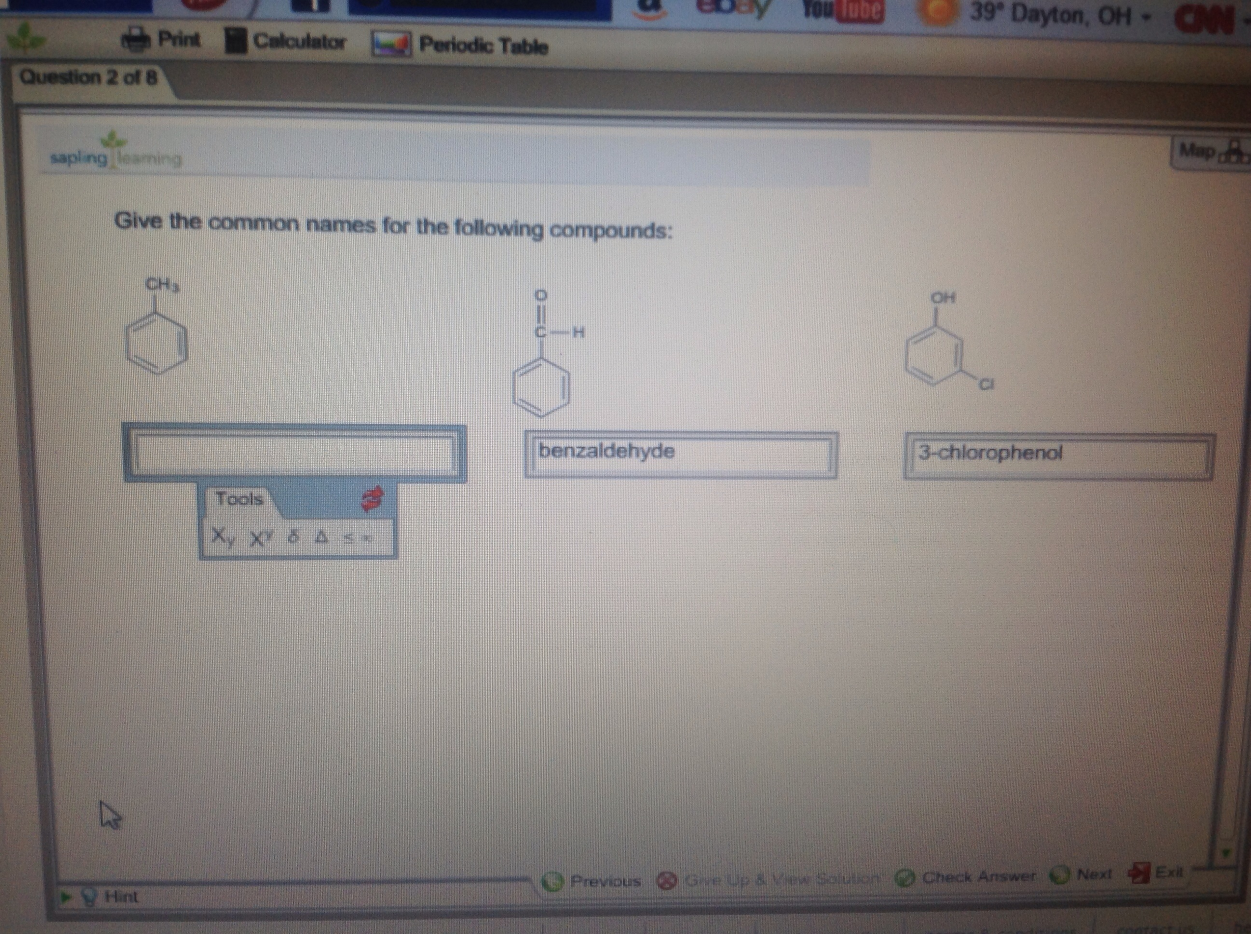 Solved Give the common names for the following compounds: | Chegg.com