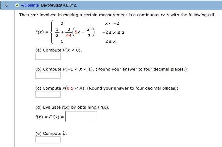 Solved 6 15 Points Devorestat9 4 E 012 The Error Involved