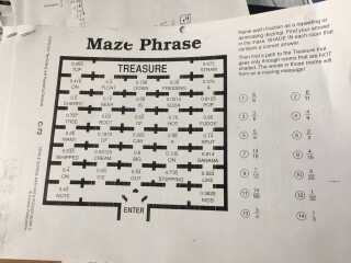 Solved Maze Phrase TREASURE ー ー ー-. ーーーーー ーーーーー , 国 ーーーーーー | Chegg.com