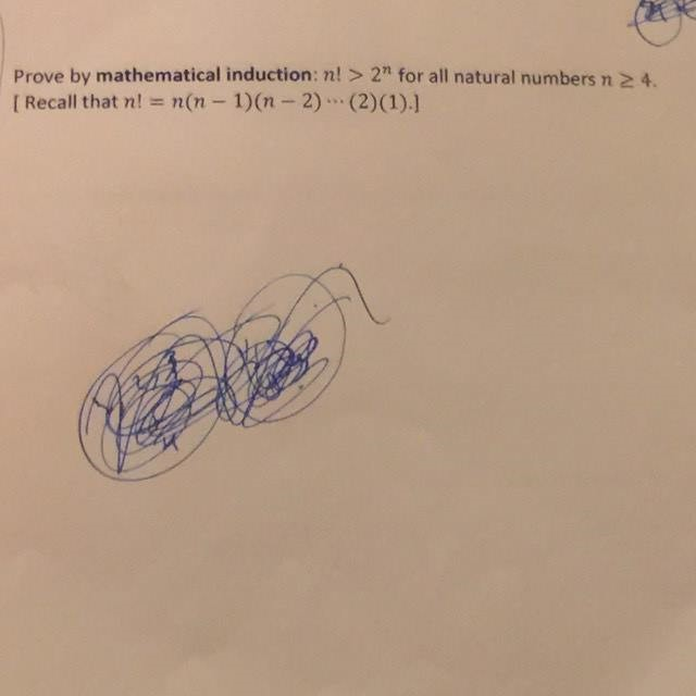 Solved Prove by mathematical induction: n! > 2^n for all | Chegg.com