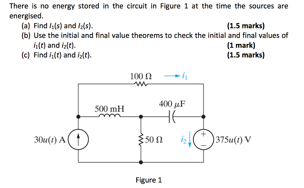 Solved There is no energy stored in the circuit in Figure 1 | Chegg.com