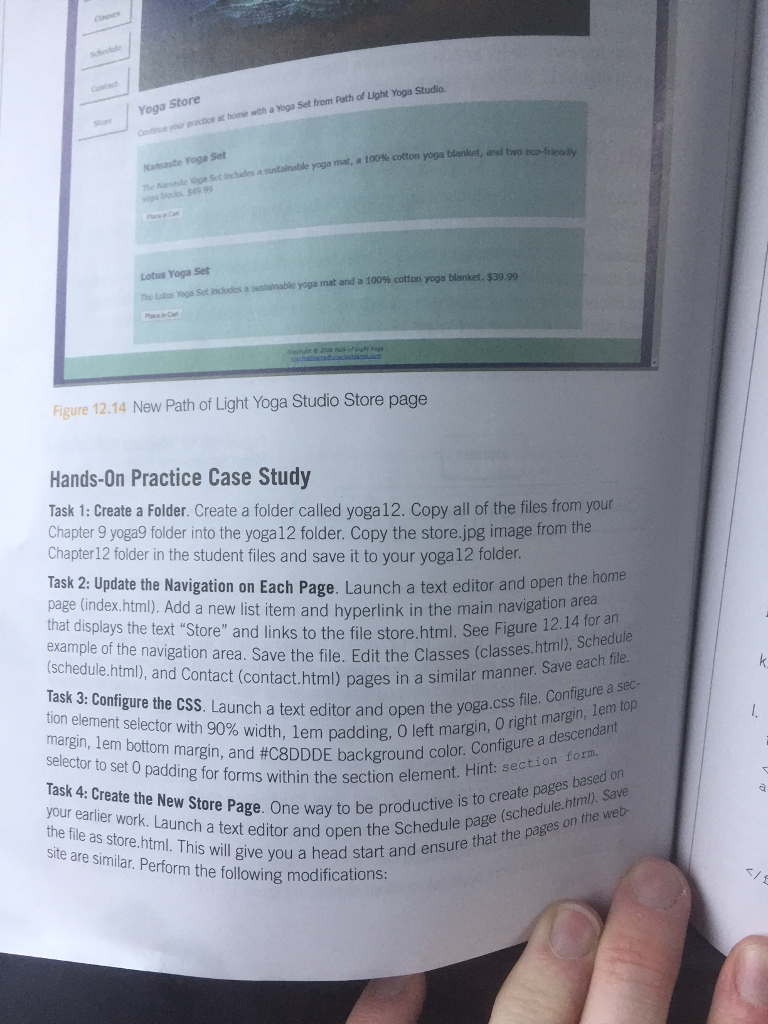 Solved Chapter 12 Web Case Study Path of light Yoga | Chegg.com
