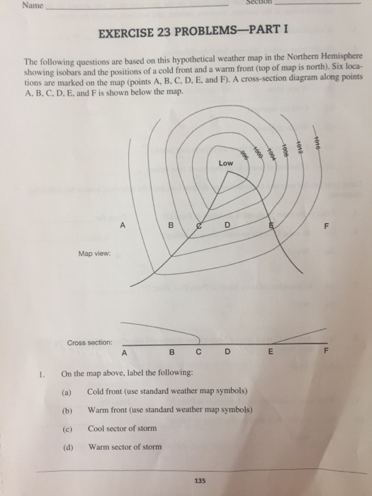 Solved Name EXERCISE 23 PROBLEMS PART I The following | Chegg.com