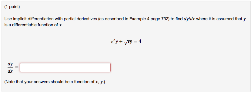 Solved Use implicit differentiation with partial derivatives | Chegg.com