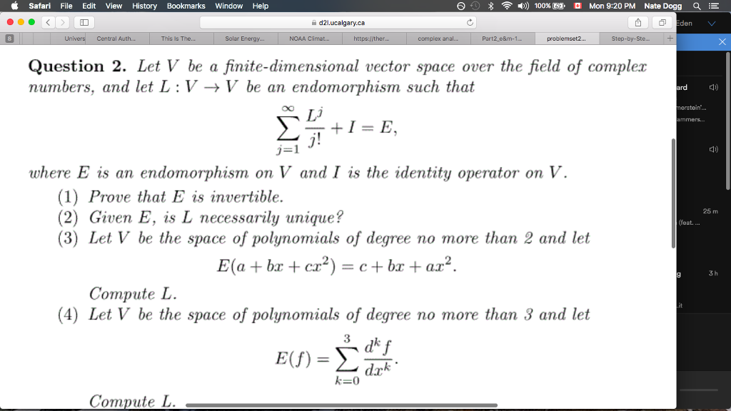 Solved Let V be a finite-dimensional vector space over the | Chegg.com