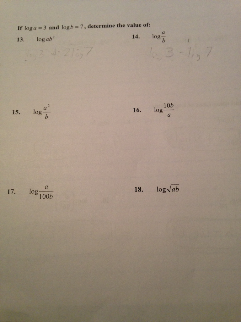 Solved MATH 153 Activity 4.4 - Laws of Logarithms Write as a | Chegg.com