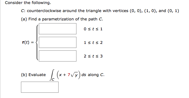 Solved Find a parametrization of the path C. and evaluate | Chegg.com
