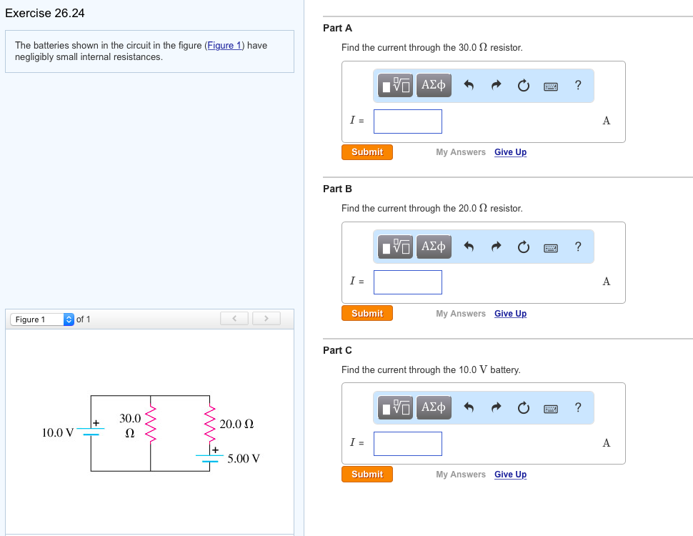 Solved The batteries shown in the circuit in the figure | Chegg.com