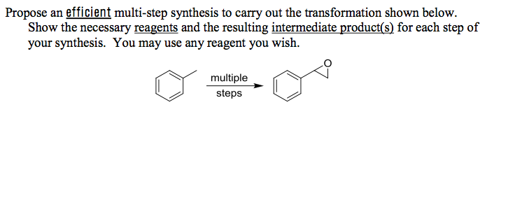 Solved Propose an efficient multi-step synthesis to carry | Chegg.com