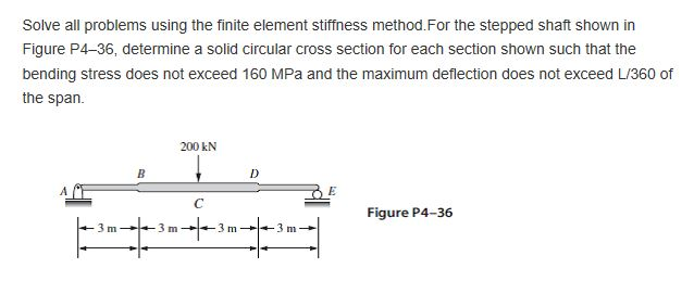 Solved Solve all problems using the finite element stiffness | Chegg.com