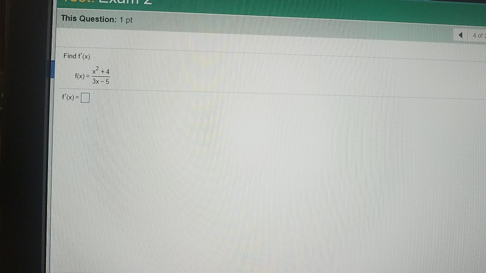 Solved Find f'(x). f(x) = x^2 + 4/3x - 5 f'(x) = | Chegg.com