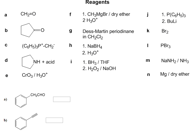 Solved Reagents 1. excess NaBH4 2. H30 1. 1 eq. NaBH4 2. H30 | Chegg.com
