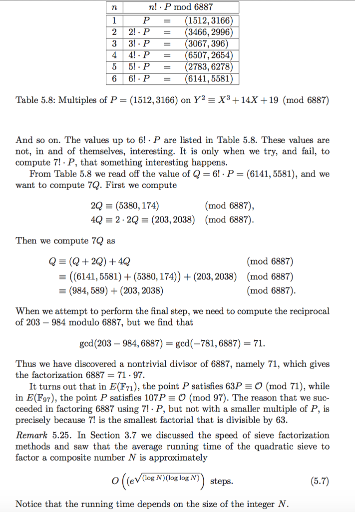 Solved Use The Elliptic Curve Factorization Algorithm And