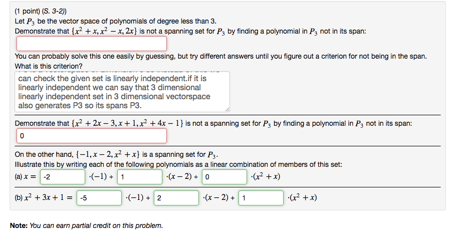 Solved Let P_3 be the vector space of polynomials of degree | Chegg.com