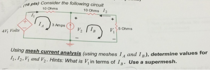 Solved Consider the following circuit Using mesh current | Chegg.com
