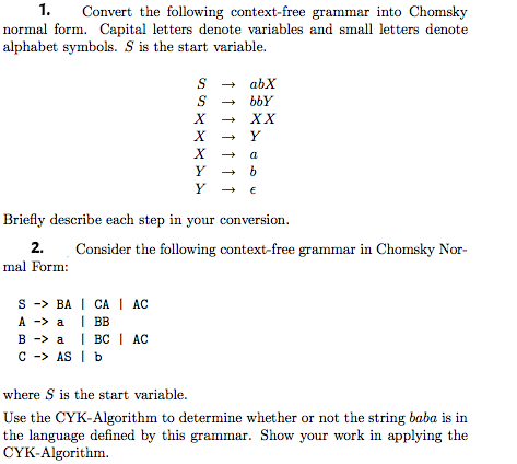 Convert the following context-free grammar into | Chegg.com