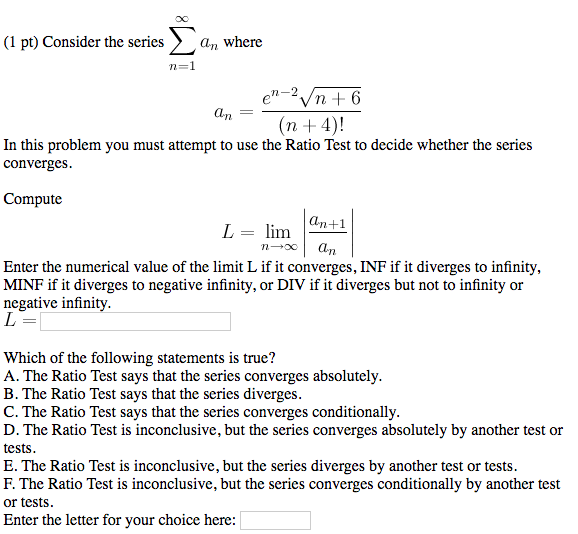 Solved Consider the series where n=l In this problem you | Chegg.com