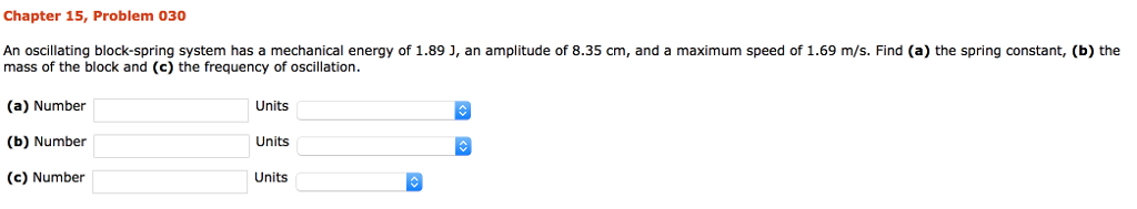 Solved Chapter 15, Problem 030 An oscillating block-spring | Chegg.com