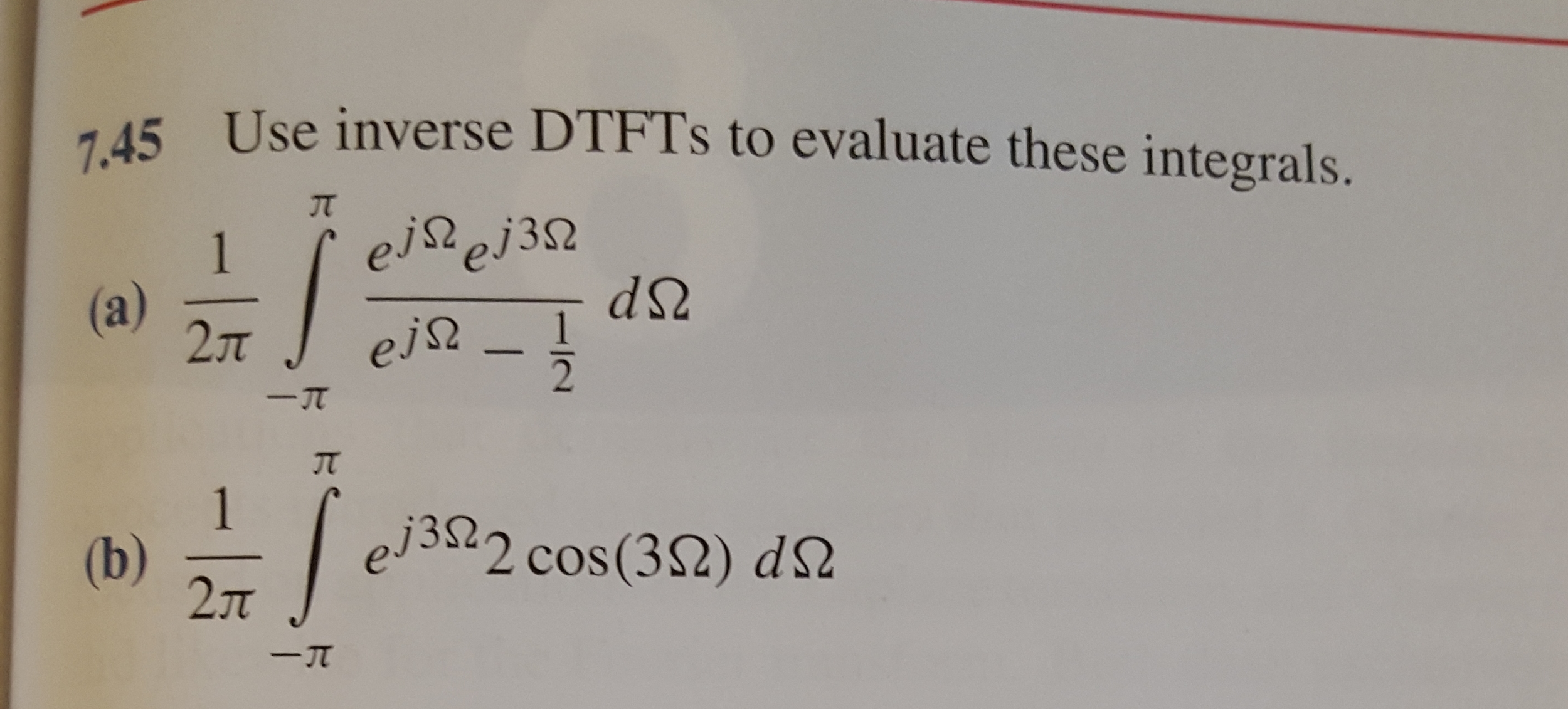 Solved Use inverse DTFTs to evaluate these integrals. 1/2 | Chegg.com
