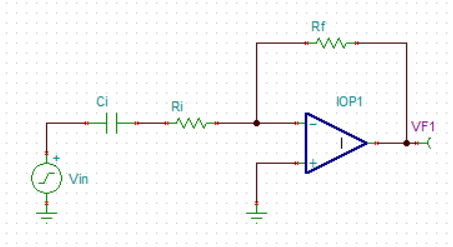 Solved Active high-pass filter inverting opamp circuit, | Chegg.com