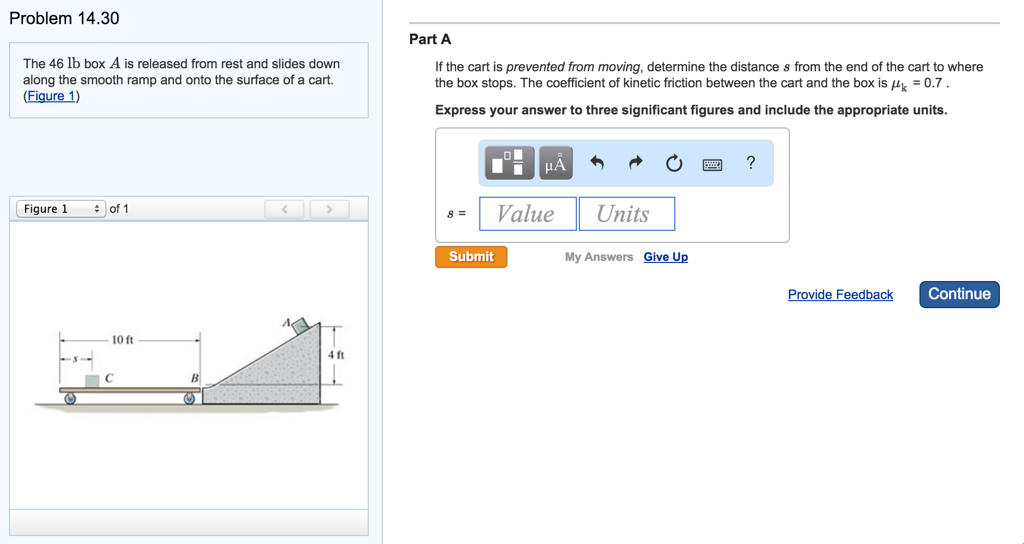 Solved The 46 lb box A is released from rest and slides down | Chegg.com