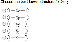 Solved Choose the best Lewis structure for Xel2. | Chegg.com