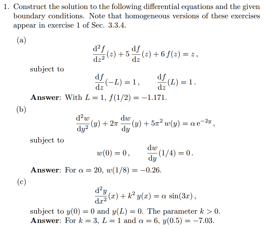 Solved Construct the solution to the following differential | Chegg.com