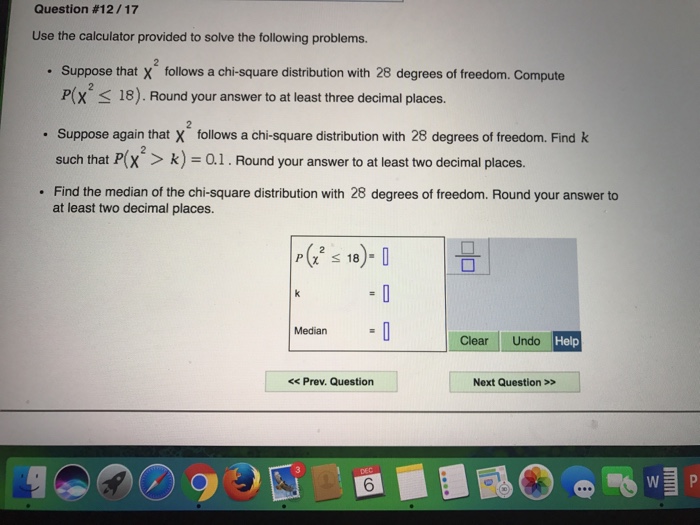 Solved Use the calculator provided to solve the following | Chegg.com
