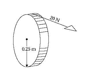 Solved A thin, massless string is wrapped around a 0.25m | Chegg.com