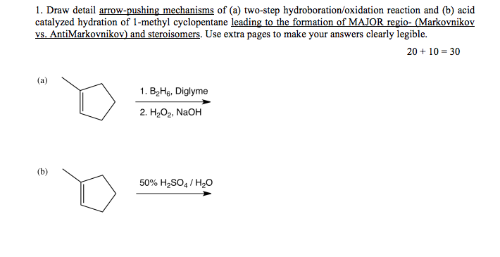 Solved Draw detail arrow-pushing mechanisms of (a) two-step | Chegg.com