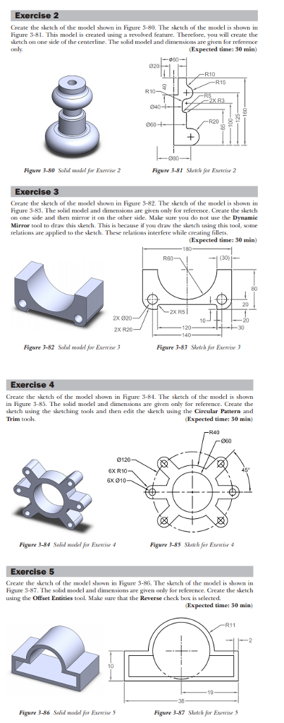 Solved Simple Solidworks. Draw the following FOUR on | Chegg.com