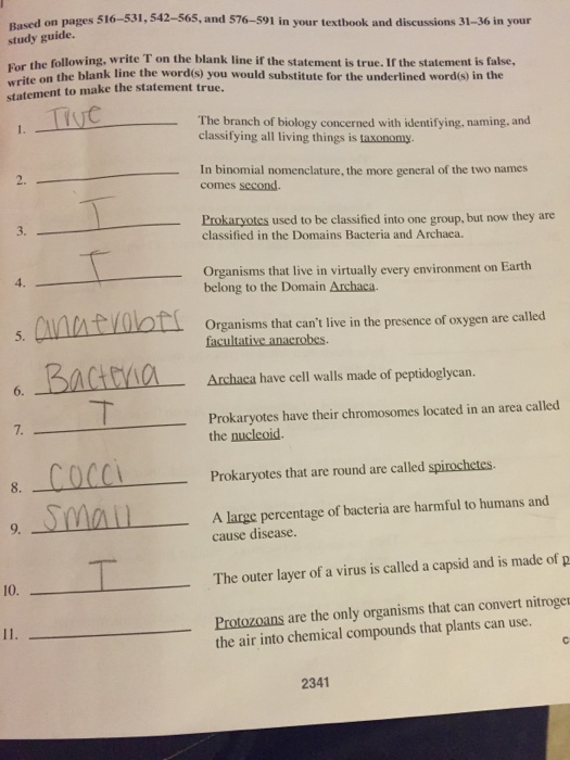 Solved Write T if the statement is true and if it's false | Chegg.com