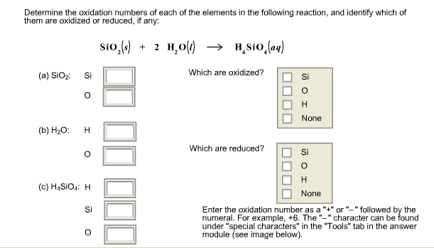 Solved Determine the oxidation numbers of each of the | Chegg.com
