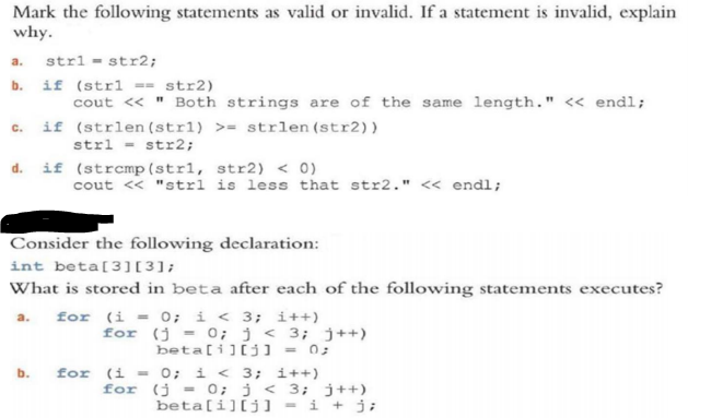 Solved Mark the following statements as valid or invalid. If | Chegg.com