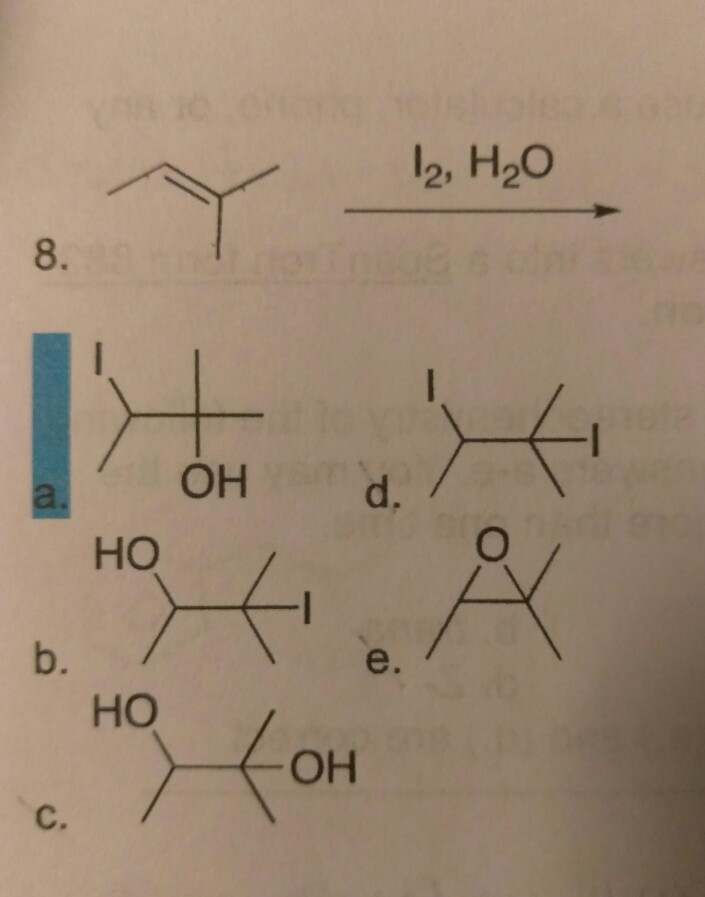Solved 2, H2O 8 OH d. HO/ HO OH C. | Chegg.com