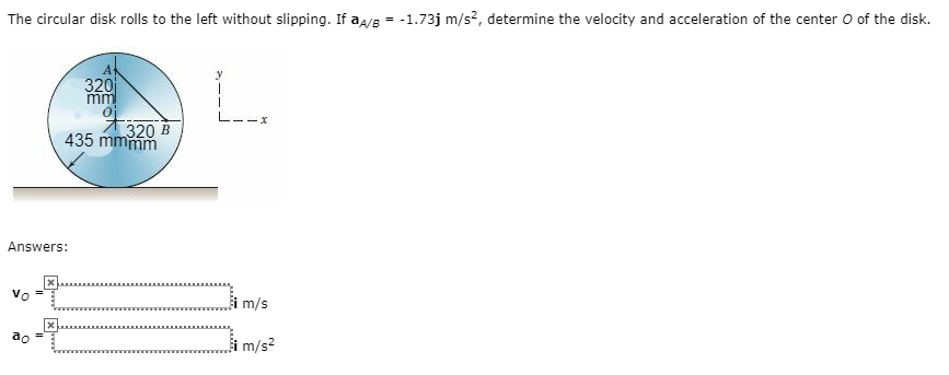 Solved The circular disk rolls to the left without slipping. | Chegg.com