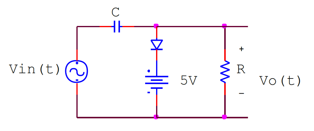 Solved (Use the ON/OFF model for the diode with Vf = 0.7V | Chegg.com
