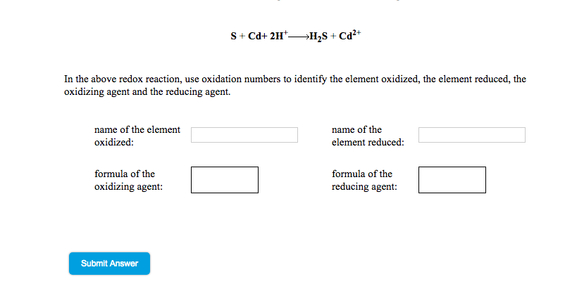 Solved Cd In the above redox reaction, use oxidation numbers | Chegg.com