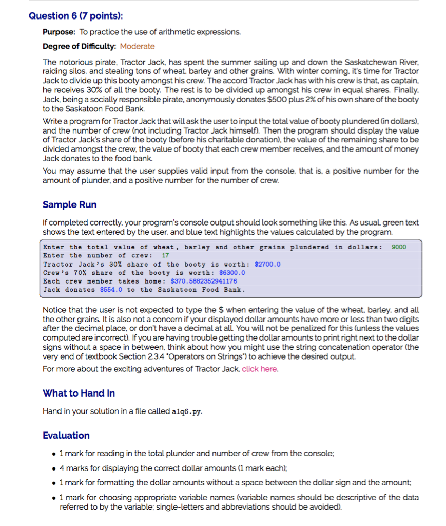 Solved Question 6 (7 points): Purpose: To practice the use | Chegg.com