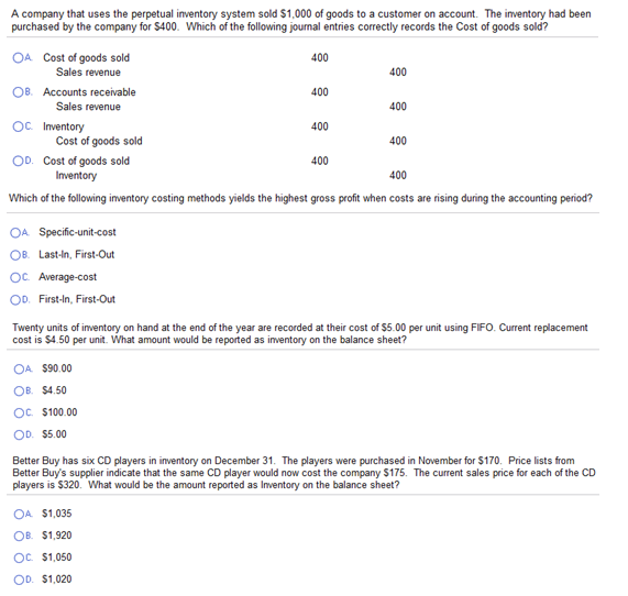 Solved A company that uses the perpetual inventory system | Chegg.com