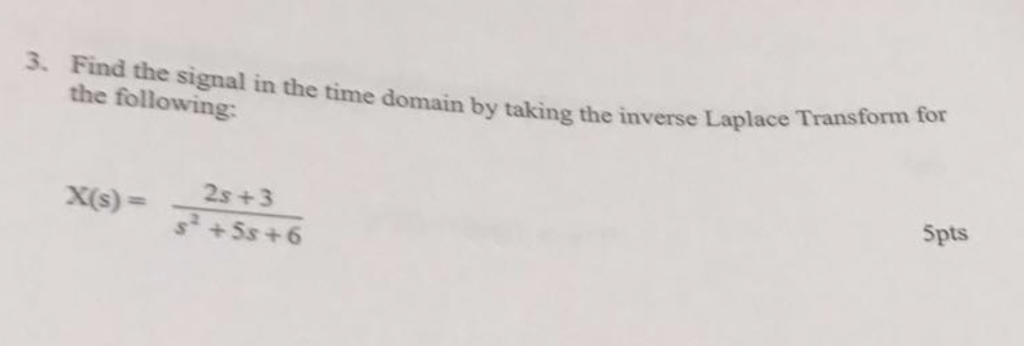 Solved Find the signal in the time domain by taking the | Chegg.com