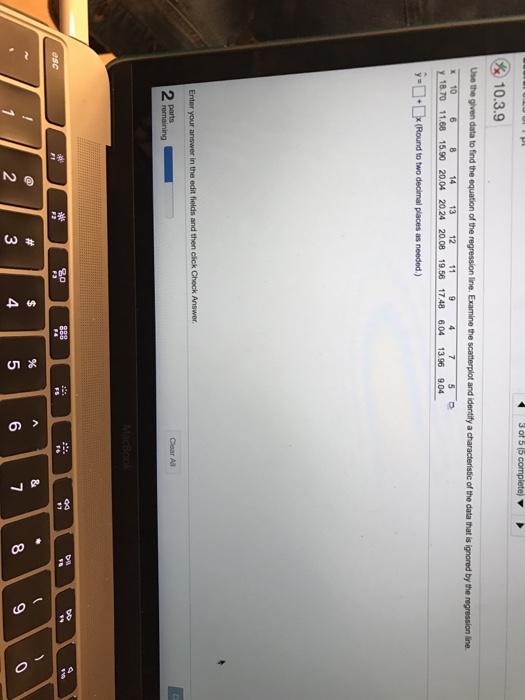 Solved Use the given data to find the equation of the | Chegg.com