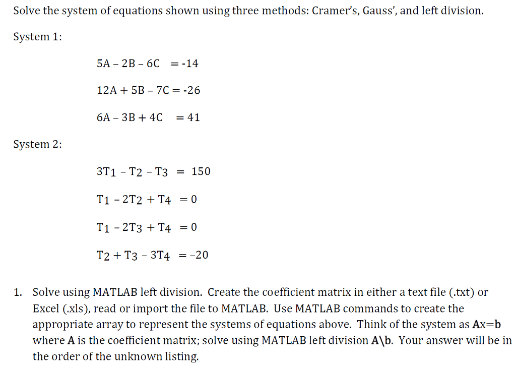 Solved Solve the system of equations shown using three | Chegg.com