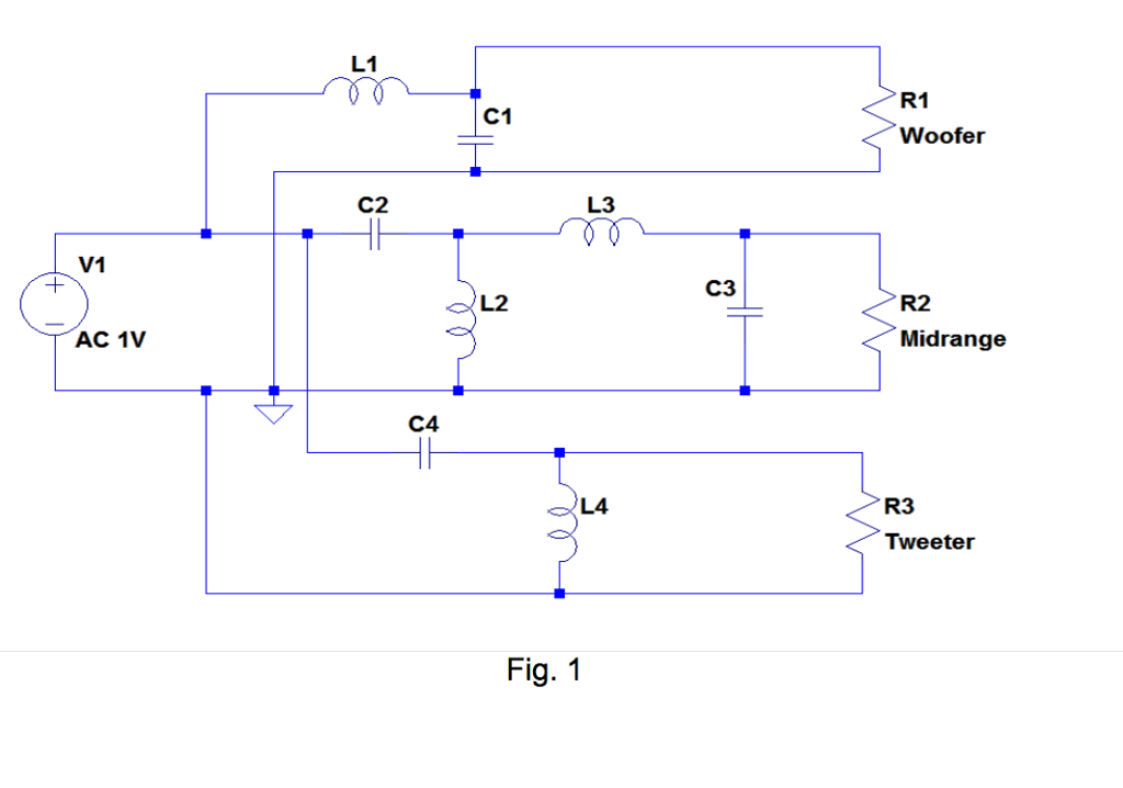 Design a crossover network by finding the inductor | Chegg.com