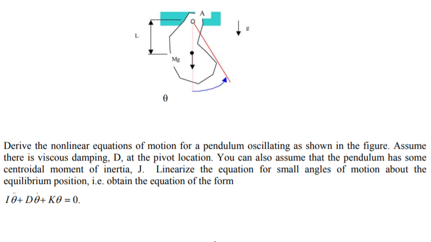 Solved Derive the nonlinear equations of motion for a | Chegg.com